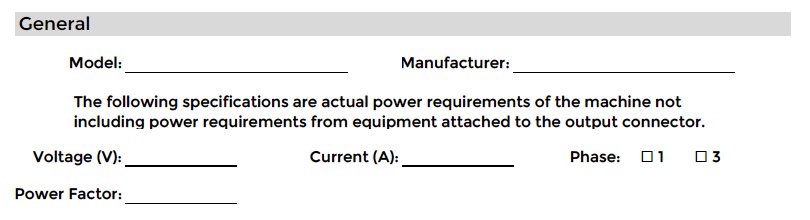 Electrical Specification Sheet for Construction and Surface Prep ...